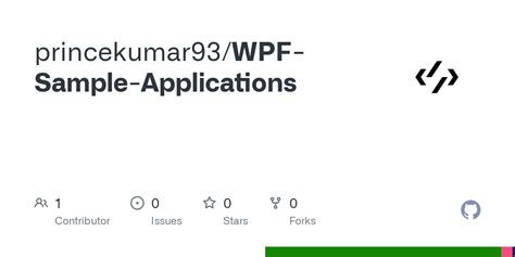 Github Princekumar93wpf Sample Applications