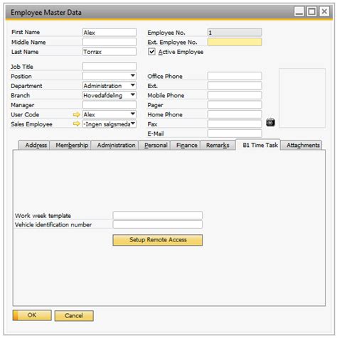 employee master data