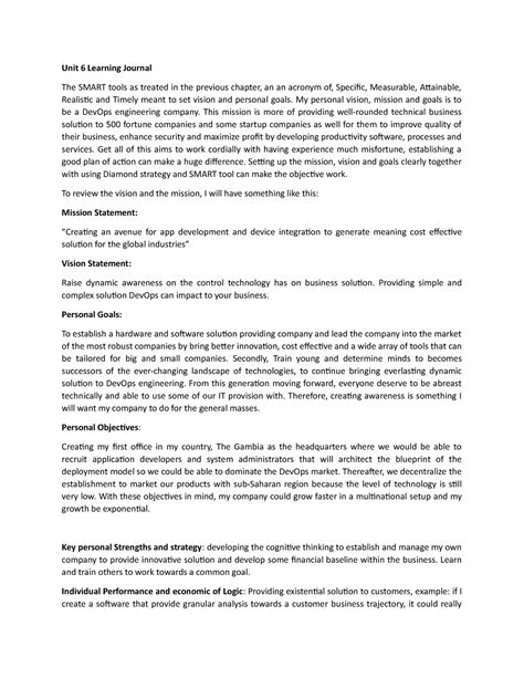 Learning Journal Unit 6Principles Of Business Management BUS 1101 Unit 6 Learning Journal The