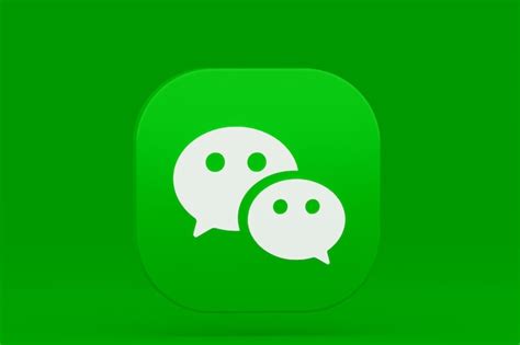 Premium Photo Wechat Application Logo 3d Rendering On Green Background
