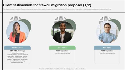 Client Testimonials For Firewall Migration Proposal