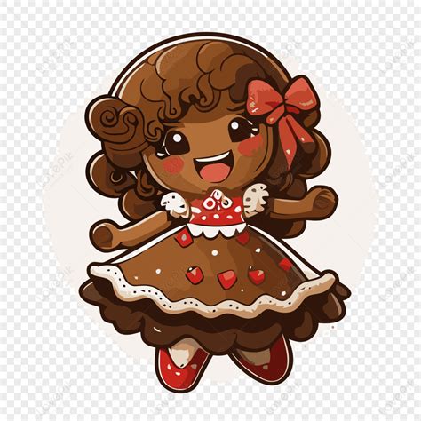 진저브레드 여자 벡터상표클립 아트만화 Png 일러스트 무료 다운로드 Lovepik