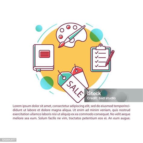 문구 판매 기사 페이지 벡터 템플릿입니다 학생 체크리스트 브로셔 잡지 선형 아이콘과 텍스트 상자소책자 디자인 요소 인쇄 디자인