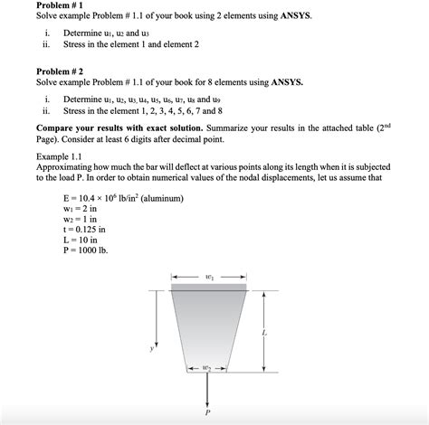 Solved Problem 1solve Example Problem 11 ﻿of Your Book