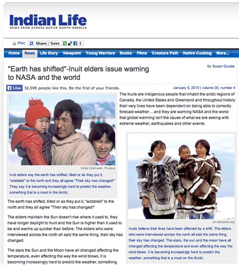 Inuits The Earth Has Shifted Native North America Life Stories