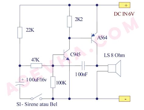 Rangkaian Sirine Sederhana Transistor Kumpulan Skema Elektronika The Best Porn Website