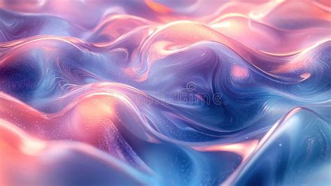 Luminous Iridescent Waves Create A Captivating Abstract Background With Smooth Flowing Curves