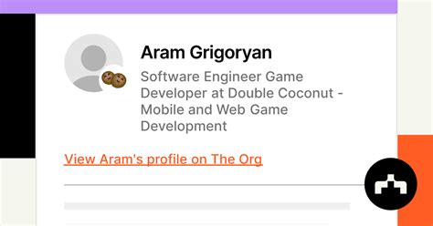 Aram Grigoryan Software Engineer Game Developer At Double Coconut