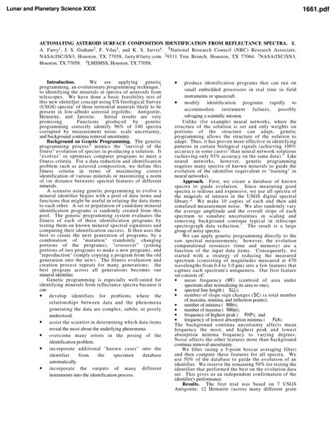 Pdf Automating Asteroid Surface Composition Identification From Reflectance Spectra