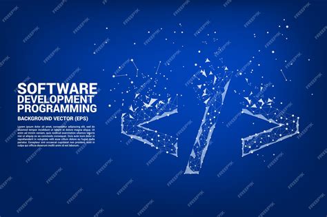 premium vector polygon software development programming tag icon with