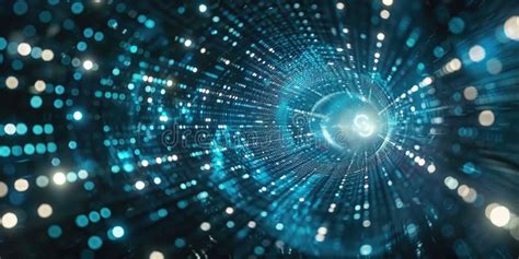 Binary Code Tunnel With Digital Elements Abstract Art Digital Image Aig49 Stock Image Image