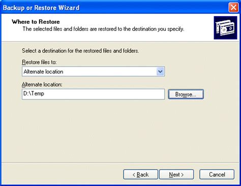 Windows Backup Restoration