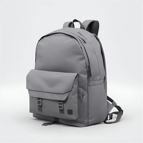 Premium Ai Image A Grey Backpack Mockup Backpack
