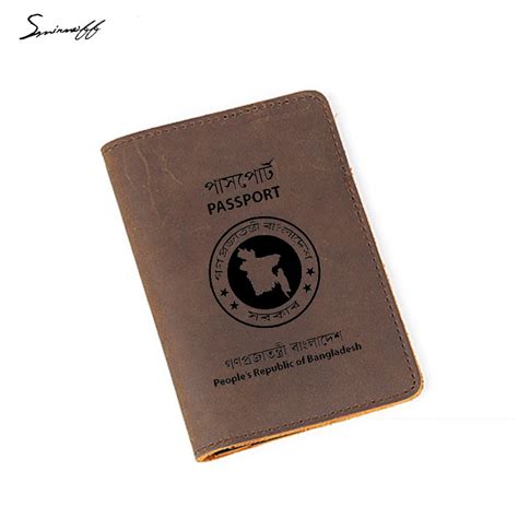 Buy Travel Leather Passport Cover Custom Name Simple Card Holders Case Engraved