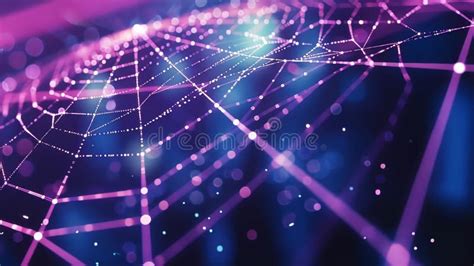 Big Data Network Connecting Glowing Nodes In Cyberspace Stock Video