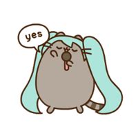 Sticker Maker Hatsune Miku X Pusheen 