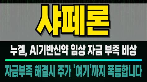 샤페론 염증 치료 신약 임상 자금 부족에 유상증자 결심 이것만큼은 반드시 확인하고 투자하세요 아토피치료제 누겔 Ai기반 신약