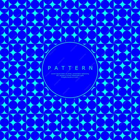 Premium Vector Modern Blue Abstract Circle Seamless Pattern