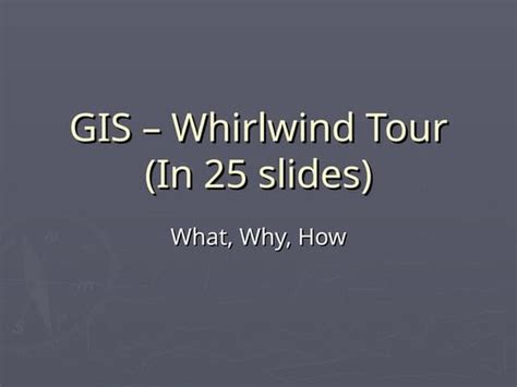 Qgis Training Pptx Geography Science