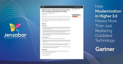 Jenzabar On Linkedin Gartner Report Modernization In Higher Education