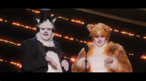 James Corden And Rebel Wilson Present Oscars In Hilarious Cats