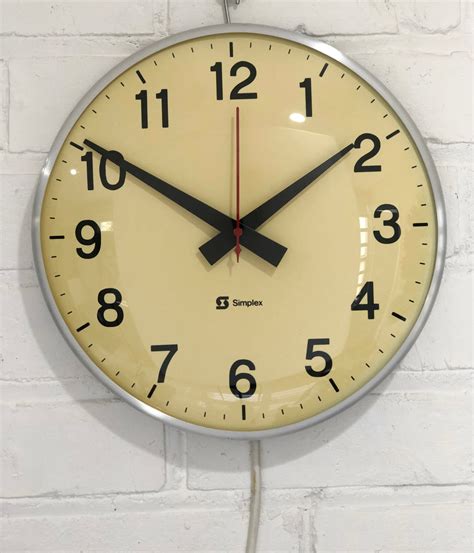 Vintage Simplex Electric Wall School Clock Adelaide Clocks