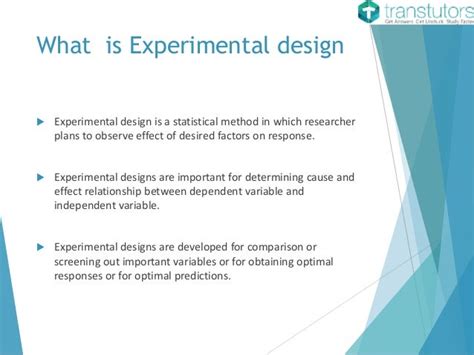 Experimental Design Statistics