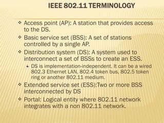 Ieee Wireless Lan PPT Computer Networking Computing