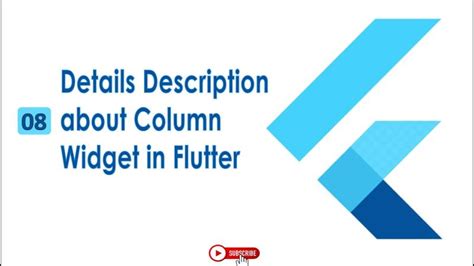 Details Description Of Column Widget In Flutter Flutter Widget Flutter Basic Urdu Hindi