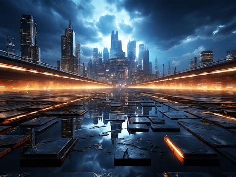 Premium Ai Image 3d Technology Background Wallpaper