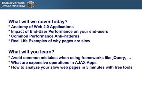 Performance Anti Patterns In Ajax Applications Ppt