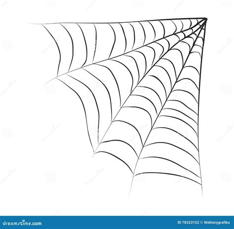 Spiderweb Vector Hand Drawn Cartoon Illustration Sketch