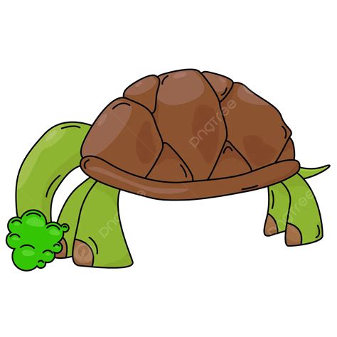 The Green Turtle Hid Its Head In Bush Vector Turtle Animal Reptile