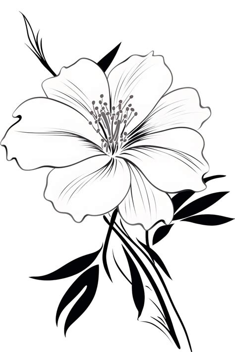Tropical Bundle Simple Line Drawing Flowers Tropical Wall Art