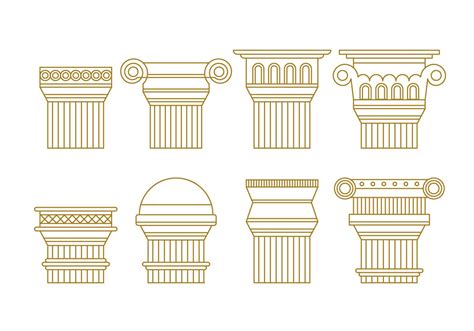 Roman Pillars Vector Pack 149965 Vector Art At Vecteezy