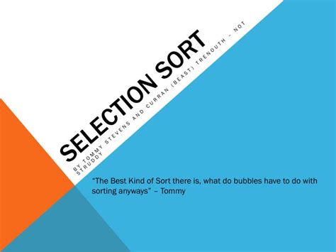Ppt Selection Sort Powerpoint Presentation Free Download Id 2612036