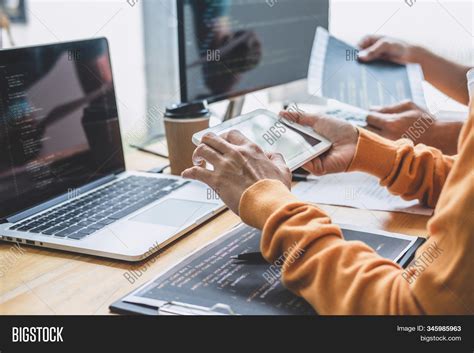 writing codes typing image and photo free trial bigstock