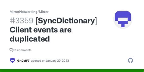 SyncDictionary Client Events Are Duplicated Issue 3359