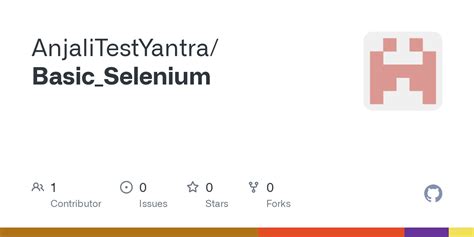 Github Anjalitestyantrabasicselenium