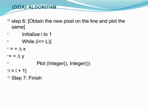 dda line algorithm pptx of computer graphics pptx