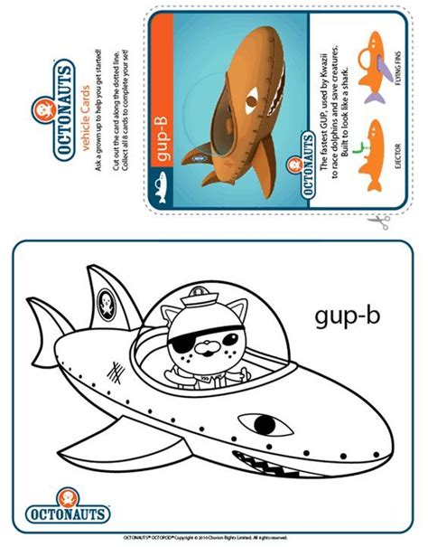 Gup B Coloring Page The Octonauts Color The Ocean An Official