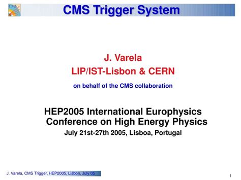 Ppt Cms Trigger System Powerpoint Presentation Free Download Id