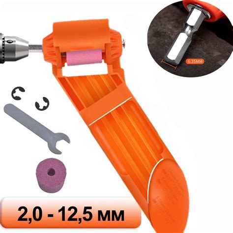 1 шт 2 12 5 мм точилка для сверл портативный корундовый шлифовальный И ключ Насадка Ручные