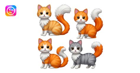 Cats With Fluffy Tails Emoji Ai Emoji Generator