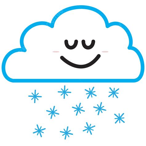 눈 내리는 웃는 구름 벡터 눈 구름 이모티콘 Png 일러스트 및 벡터 에 대한 무료 다운로드 Pngtree