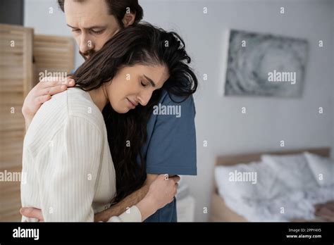 Babe And Girl Hugging And Crying