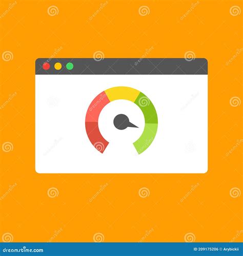 Web Browser With Speedometer Vector Stock Vector Illustration Of High Page