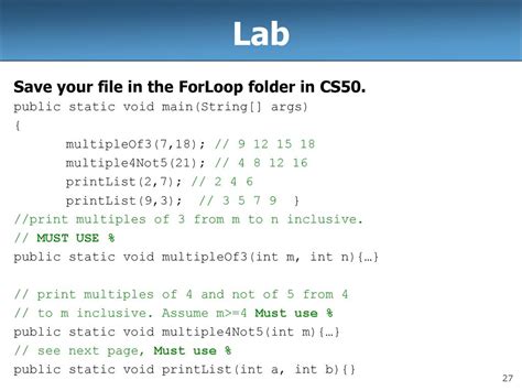 lecture 5 for loops building java programs a back to basics approach