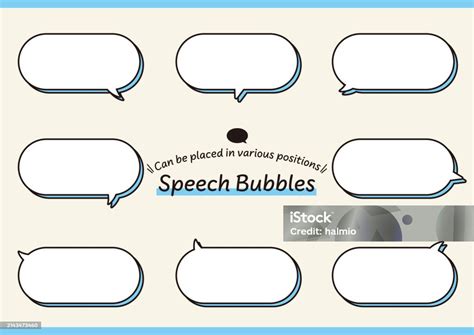다른 방향을 가리키는 긴 수평 원의 모양으로 말풍선의 벡터 일러스트 레이 션 세트 0명에 대한 스톡 벡터 아트 및 기타 이미지 0명 곡선 구름 Istock