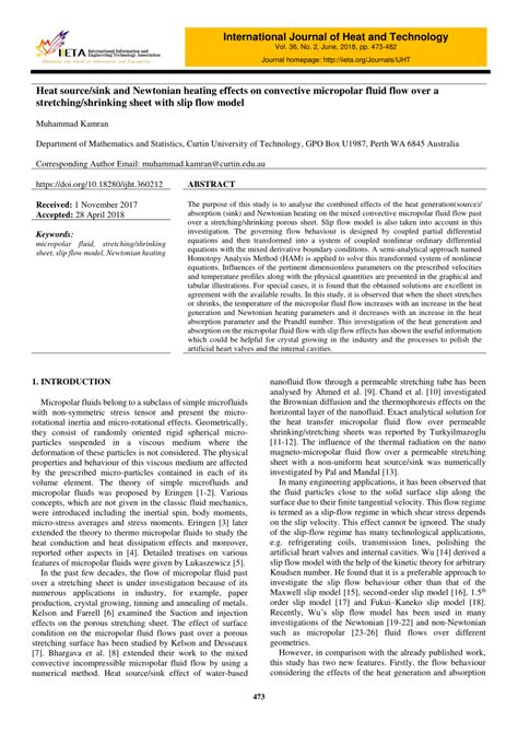 Pdf Heat Sourcesink And Newtonian Heating Effects On Convective Micropolar Fluid Flow Over A